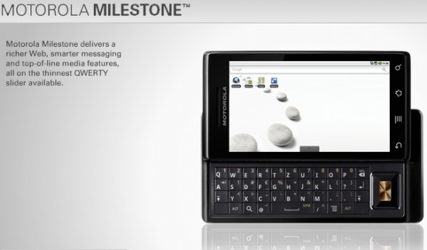 It’s official: Motorola milestone is the european droid | Android Community