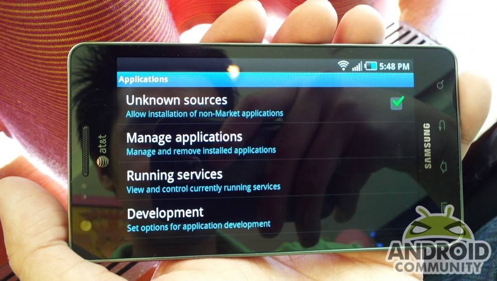 AT&T allows sideloading apps on the Infuse 4G | Android Community