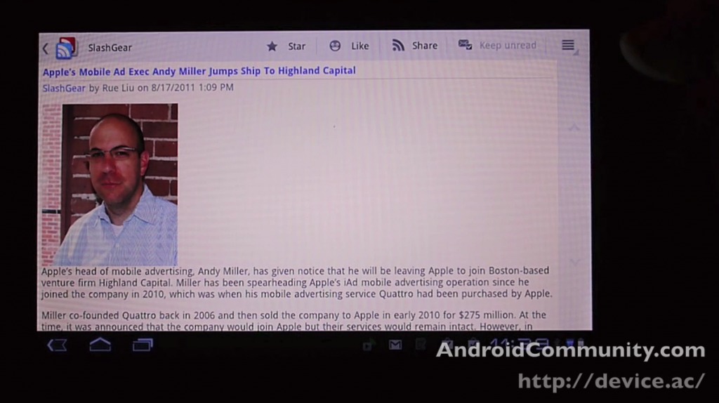 Google Reader v1.0.1 for Tablets App Review | Android Community