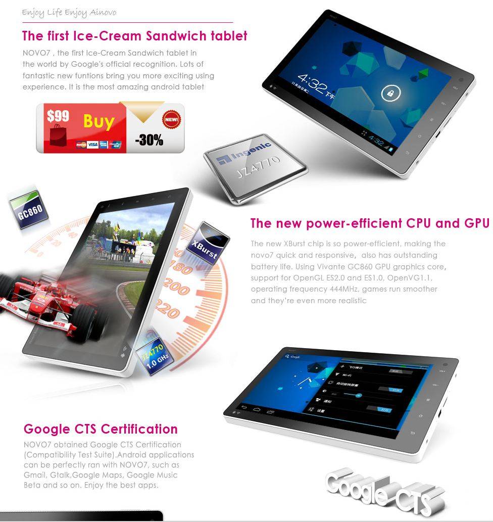 Android 4.0 for $100: NOVO7 is the cheapest Ice Cream Sandwich tablet ...