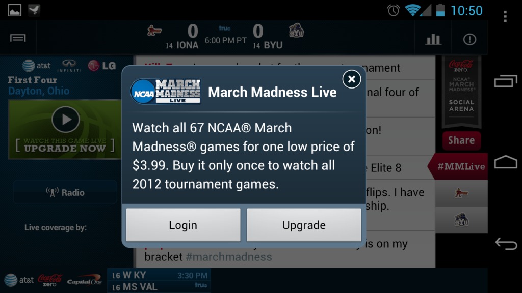 NCAA March Madness app gets official – live streaming all 67 games ...