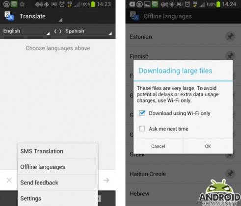 Google Translate for Android update brings offline language packs ...