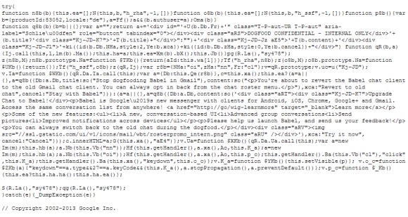 Google Babel details found hidden in Gmail source code - Android Community