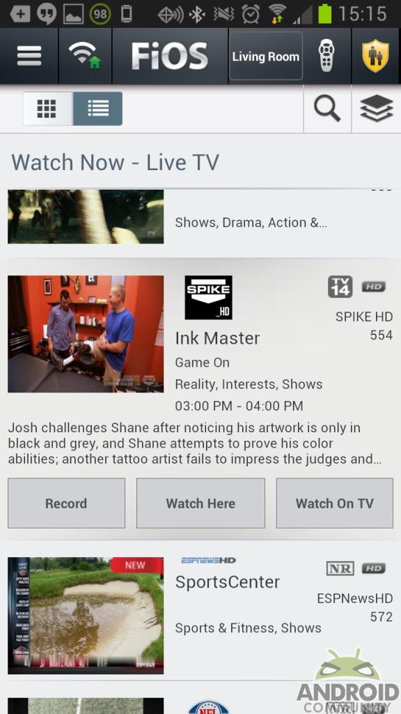 Verizon FiOS Mobile app arrives with 75 channels of live TV - Android ...
