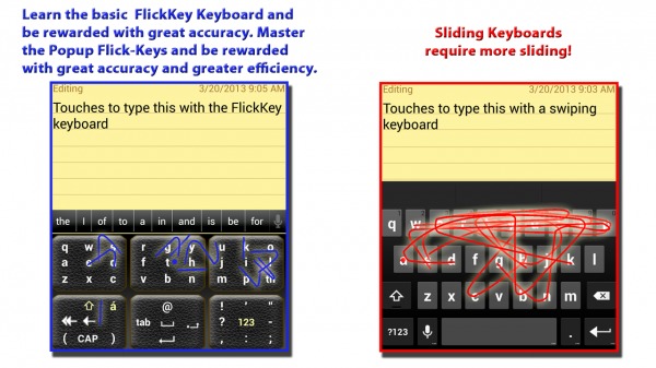 FlickKey keyboard says flicks are better than swipes - Android Community
