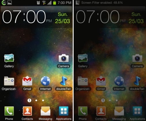 Screen Filter adjusts brightness settings for smartphones | Android ...