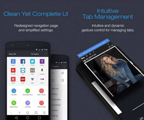 UC Browser for Android offers a desktop style browsing experience ...