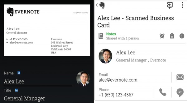 Evernote app can now scan business cards | Android Community