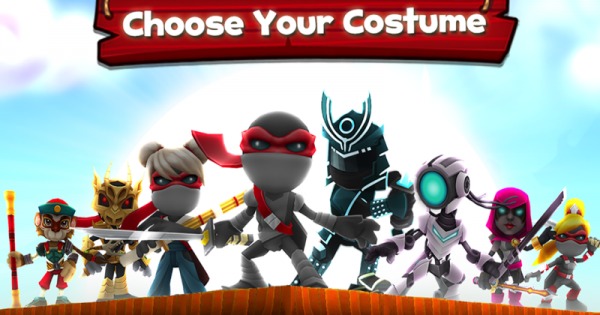 Ninjas racing in costume and with weapons in Ninjump Dash | Android ...