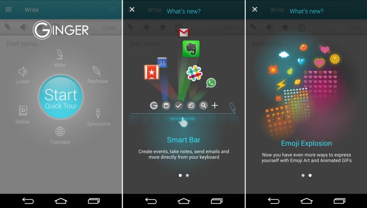 Ginger Keyboard update brings new Smart Bar feature | Android Community