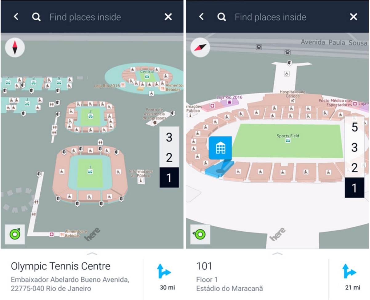 HERE’s Rio Venue Maps helped guests get to where they want to watch ...