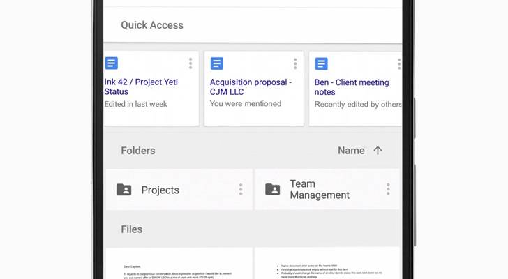 Google Drive predicts what you need with Quick Access feature | Android ...