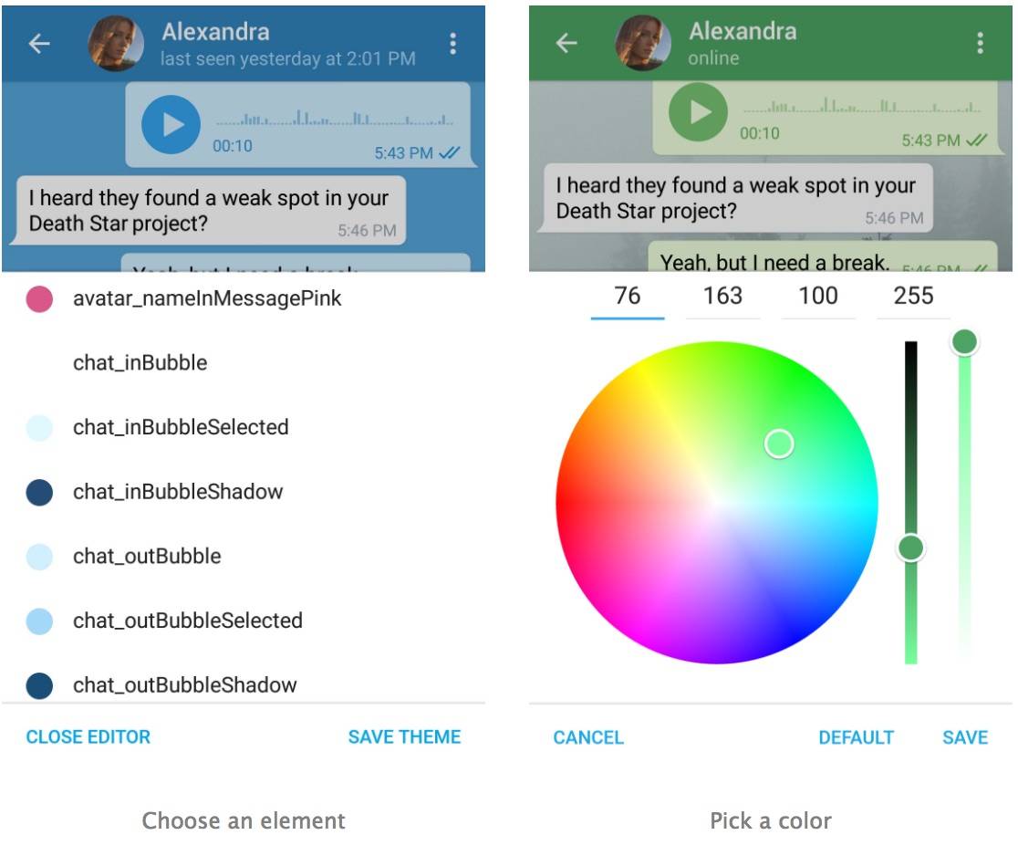 Telegram for Android now allows customizable themes | Android Community