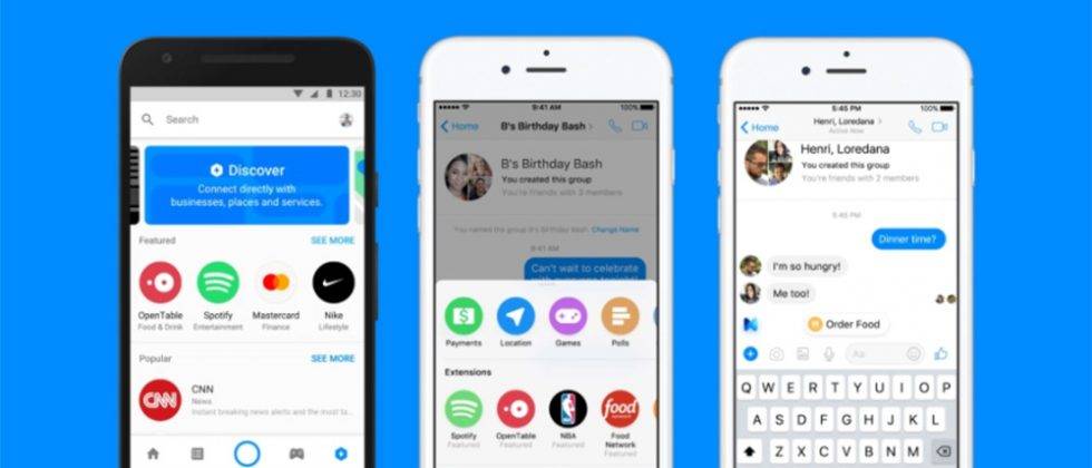 Facebook Messenger to add Chat Extensions,Discover tab,Messenger Codes ...