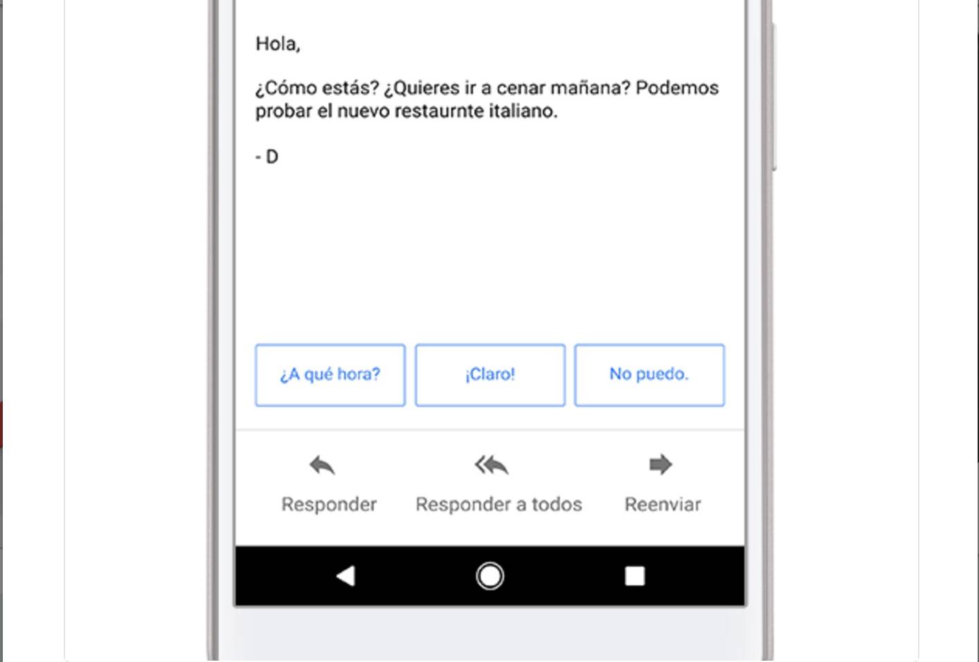 Say “Claro!” as Gmail’s Smart Reply is now available in Spanish ...