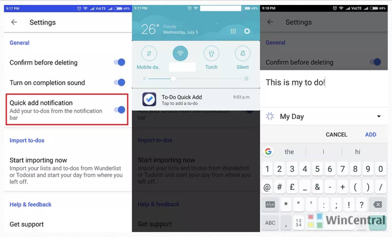 Microsoft To-Do now lets you add tasks from notification bar | Android ...