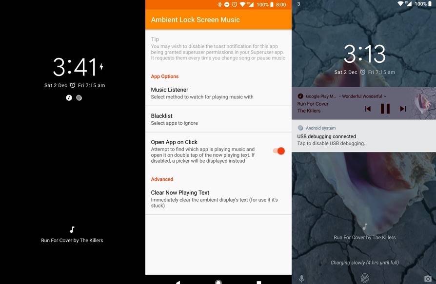 Ambient Lock Screen Music tells you what’s playing, requires root ...