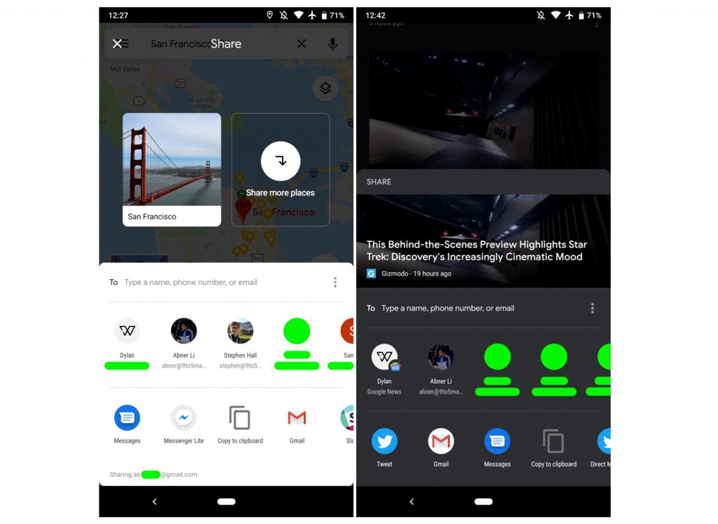Google Maps‘ new share menu may be the future Android share sheet ...
