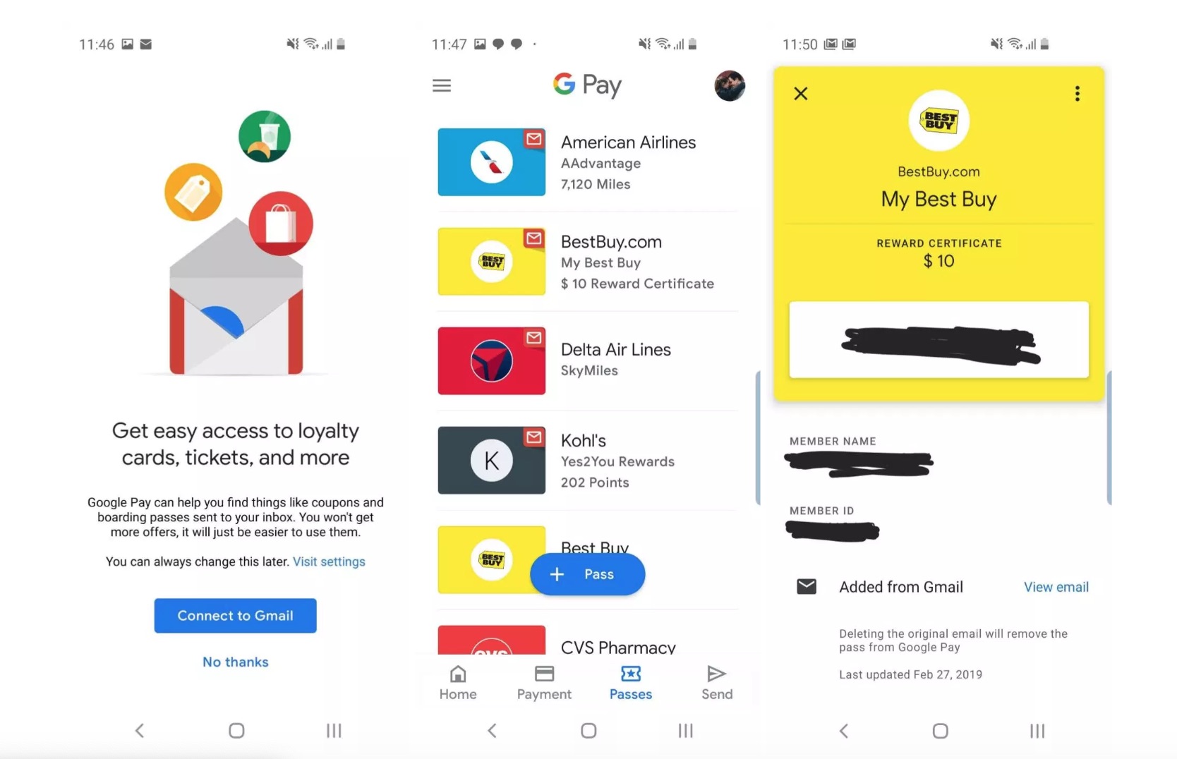 Google Pay update lets you import tickets, cards from your Gmail ...
