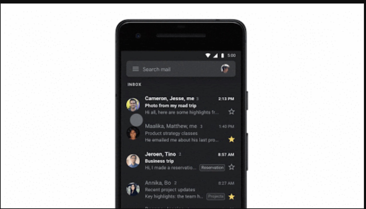 Gmail officially rolls out dark theme for Android devices | Android ...