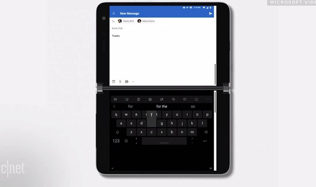 Microsoft Surface Duo dual-screen design, internals shown off - Android ...