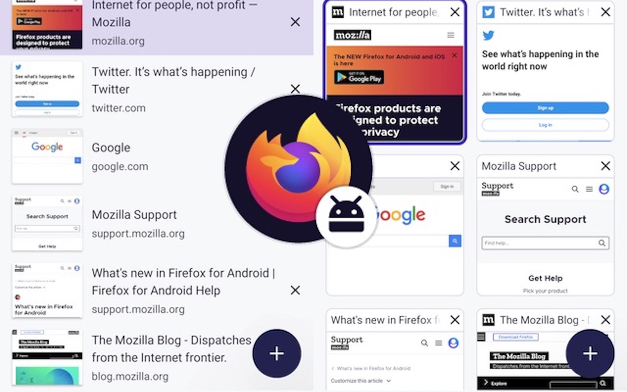 Firefox for Android now with grid view, easier management of tabs ...