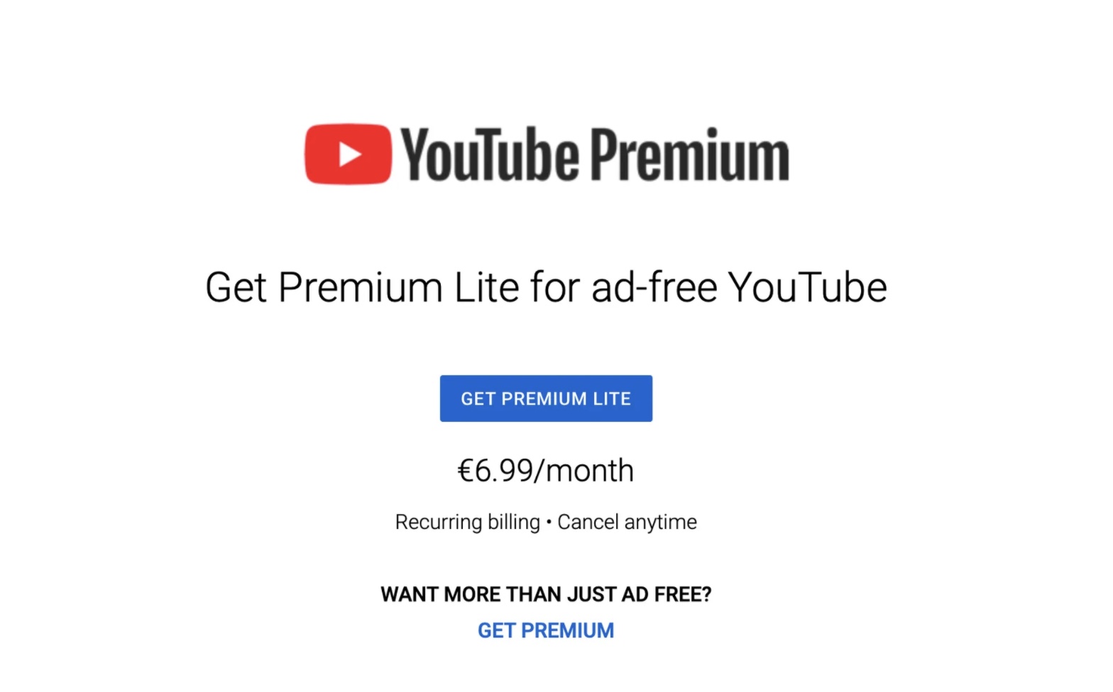YouTube Premium Lite subscription testing in Nordics, Benelux | Android ...